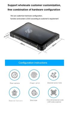 Windows os 10.1 Inch IP67 Rugged Tablet PC 10 inch 8GB RAM With NFC Lan ...