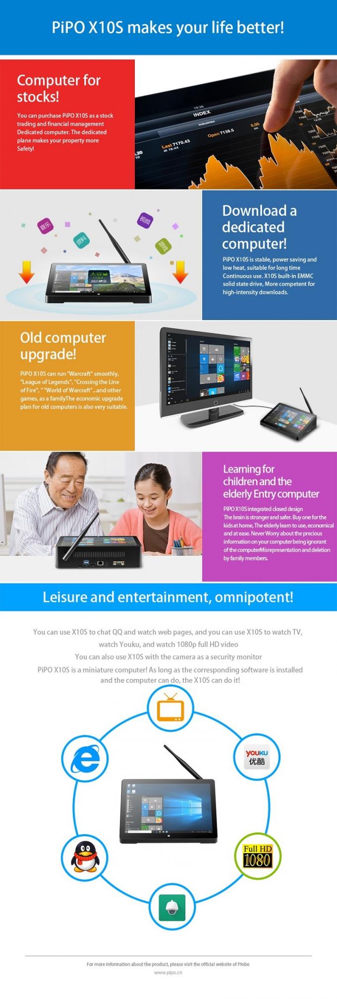 Windows Aio POE PiPO Box Tablet Desktop Touchscreen 10.1 Inch